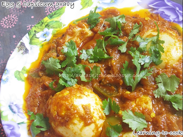 Egg & Capsicum gravy - Learning-to-cook