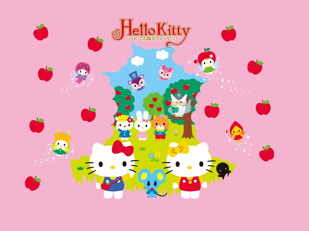 Mimmy and Hello Kitty: Wallpaper Mimmy and Hello Kitty Apple