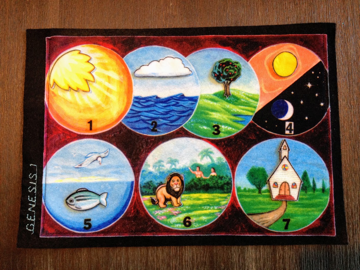 Faith and Felt Obsession: Genesis 1 - Days of Creation Quiet Book Page