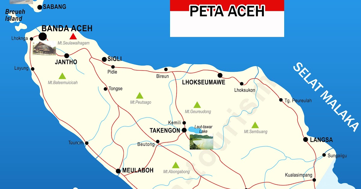 SEJARAH POPULER: Peta Aceh lengkap dengan nama provinsi dan kota
