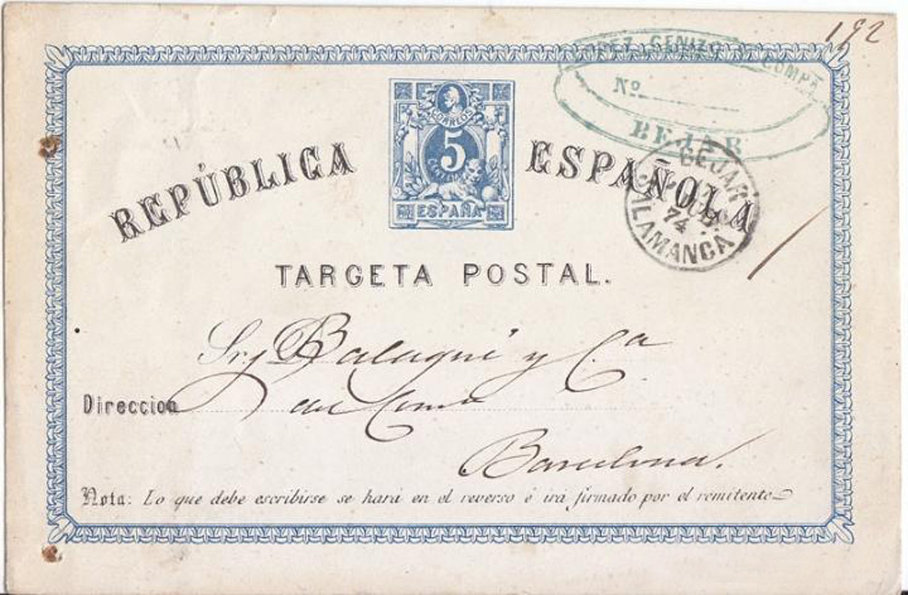 Tarjeta Postal De Espana